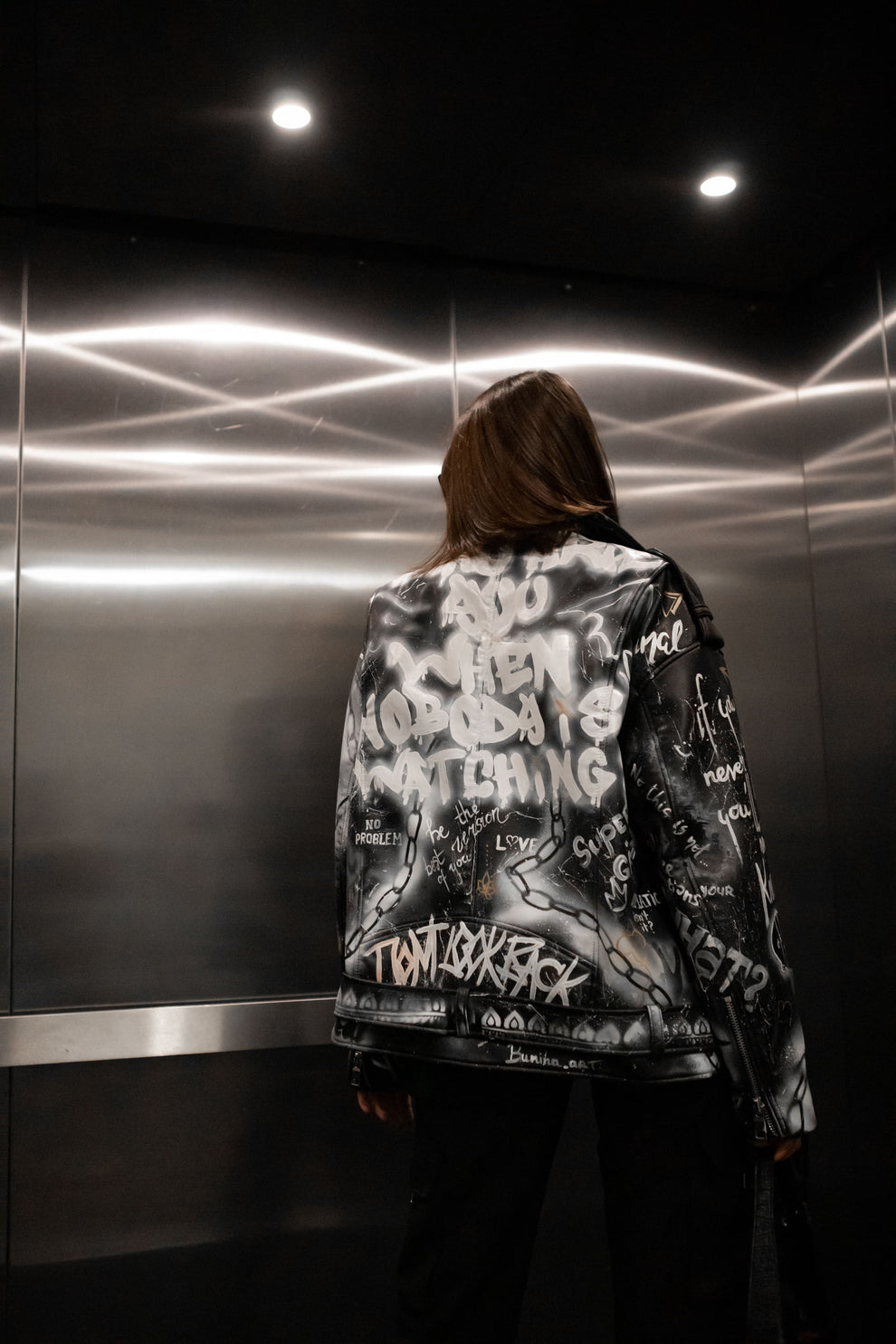 LEATHER JACKET "NOBODY IS GONNA KNOW" – No This Is Not